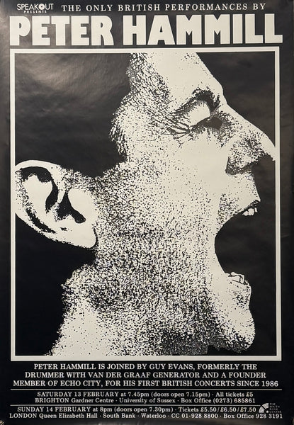 Original 1988 Peter Hammill - Live at the Queen Elizabeth Hall - Conce – Poster Freaks