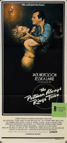 Original 1981 - Jack Nicholson - The Postman Always Rings Twice - Aust ...