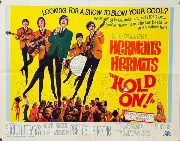 Original 1966 - Herman's Hermits Hold On! - US Half Sheet Poster ...