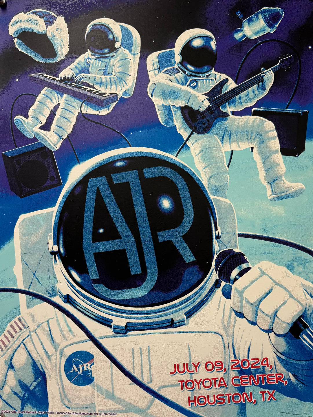 AJR Live At The Toyota Centre 2024 - Original Tom Walker Graphic Art P ...