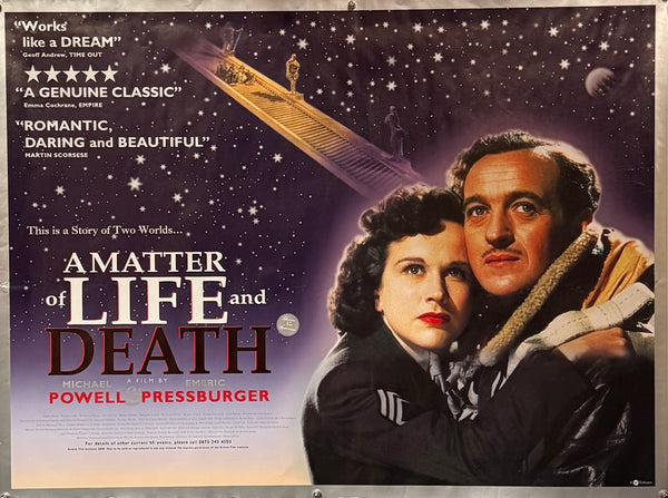 Original 2000 - A Matter Of Life And Death - Bfi Release UK Quad Poste ...