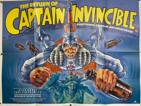 Original 1983 The Return Of Captain Invincible UK Quad Poster – Poster ...