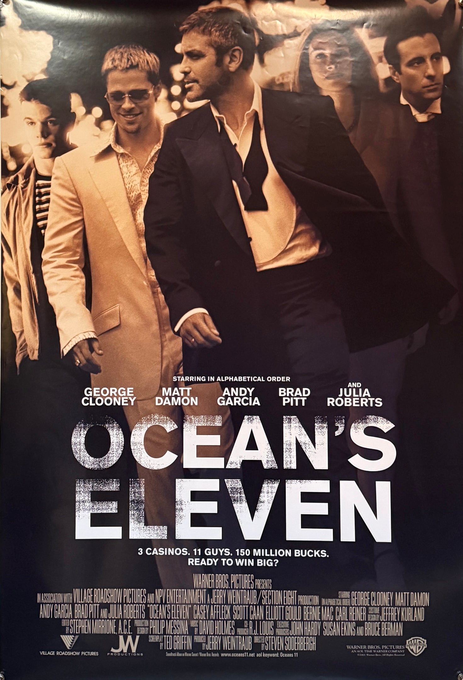 Original 2001 Ocean’s Eleven – UK One Sheet Poster – Poster Freaks