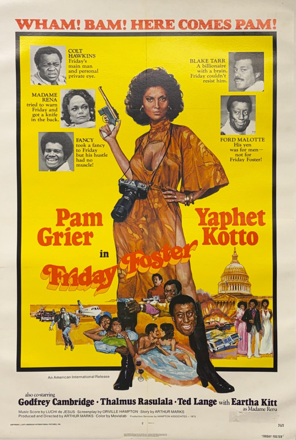 Original 1976 - Pam Grier - Friday Foster - US One Sheet Poster ...