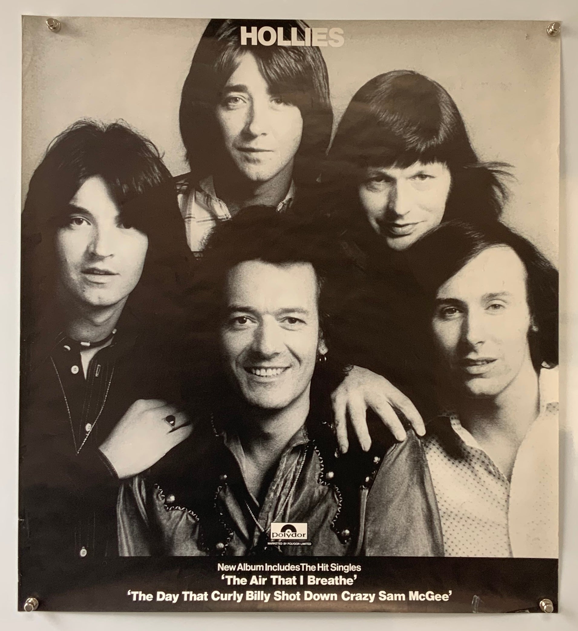 The Hollies - 1974 - Original Promo Poster – Poster Freaks